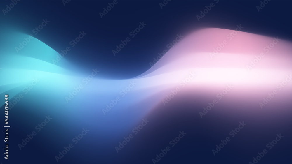 abstract 3d wave aurora technology wallpaper background with blurred ...
