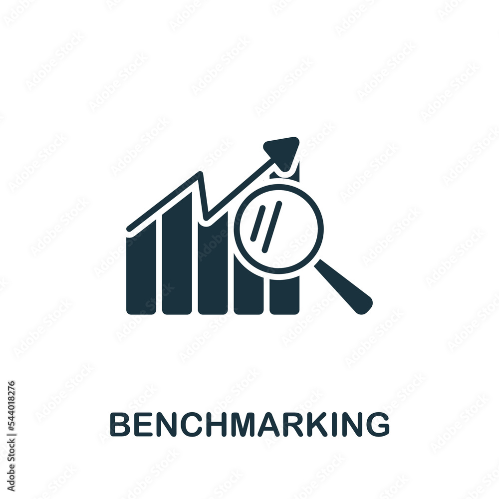 Benchmarking icon. Monochrome simple Business Intelligence icon for ...
