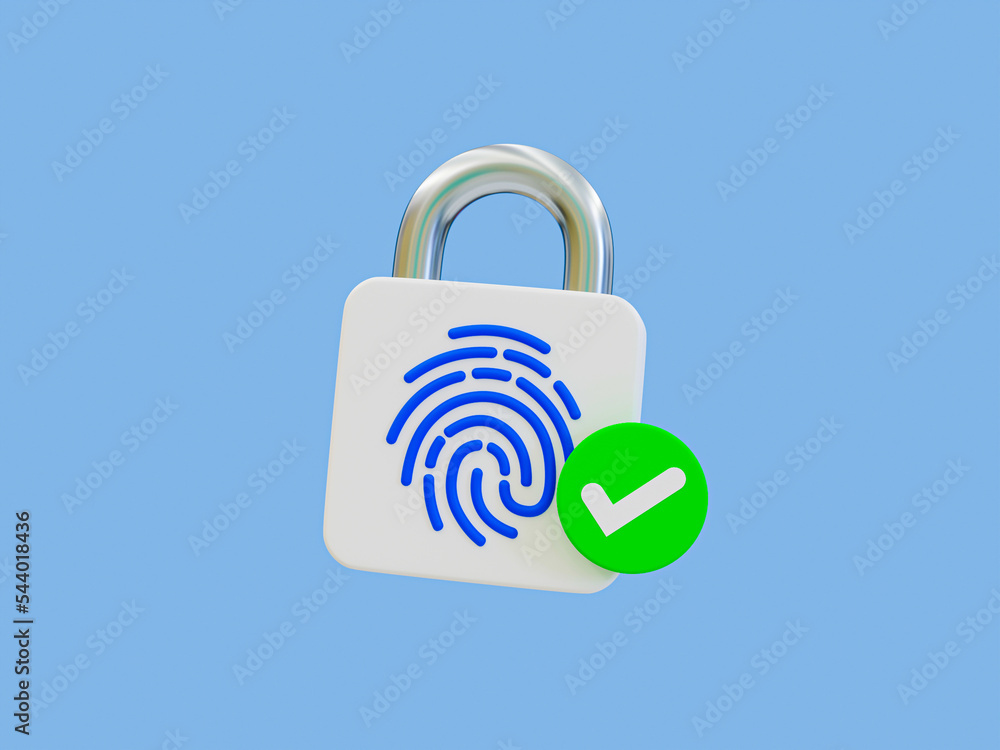 3d Minimal Fingerprint Security System Identity Verification Secure