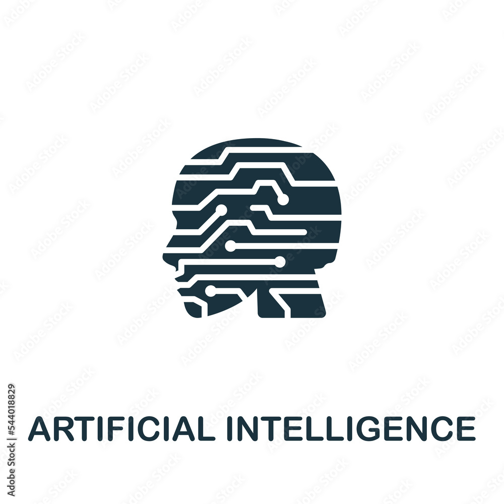 Artificial Intelligence Icon Monochrome Simple Business Intelligence Icon For Templates Web