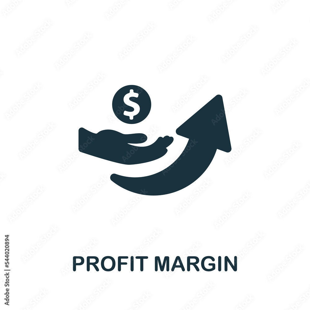 Profit Margin icon. Monochrome simple Company Structure icon for ...