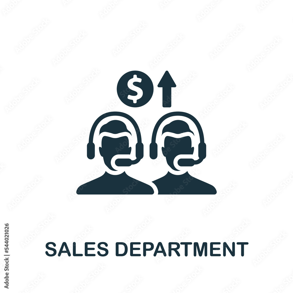 Sales Department icon. Monochrome simple Company Structure icon for ...