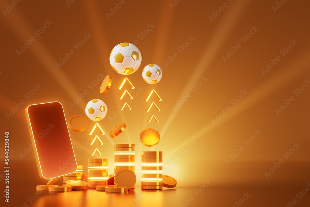 3d football object design. realistic rendering. abstract futuristic ...