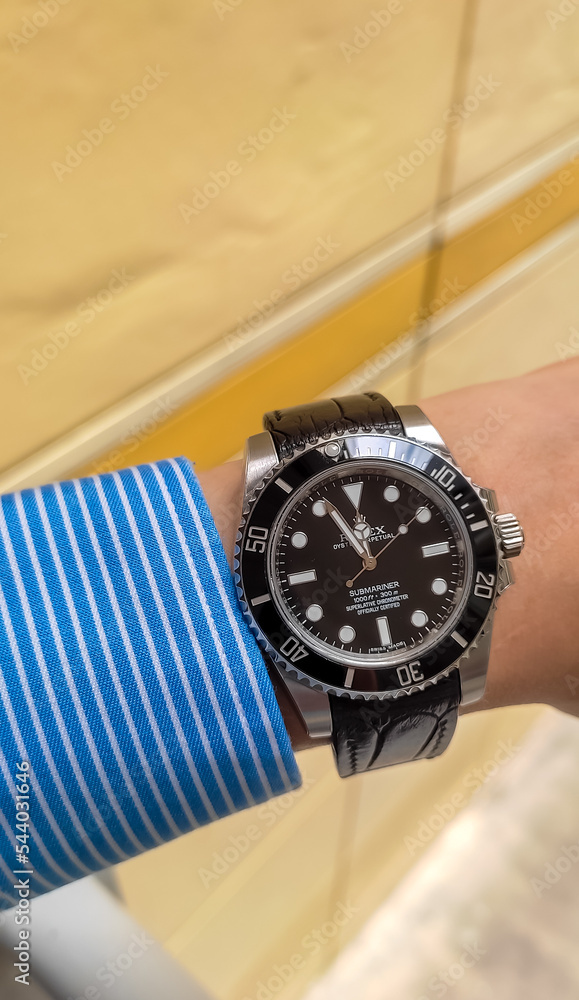 Rolex submariner, no date, model with ceramic bezel, modified with ...