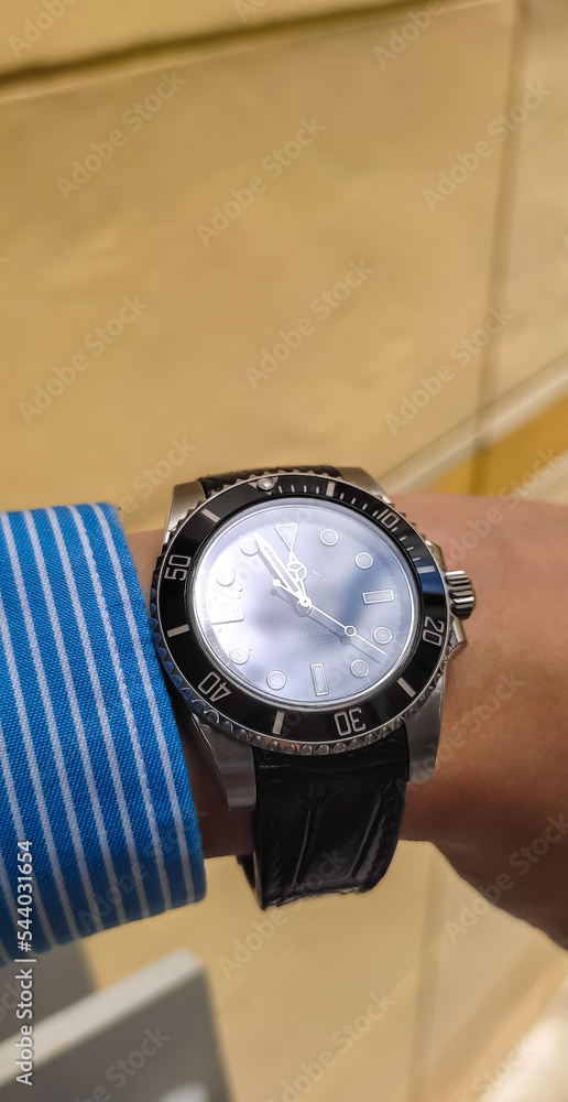 Rolex submariner, no date, model with ceramic bezel, modified with ...