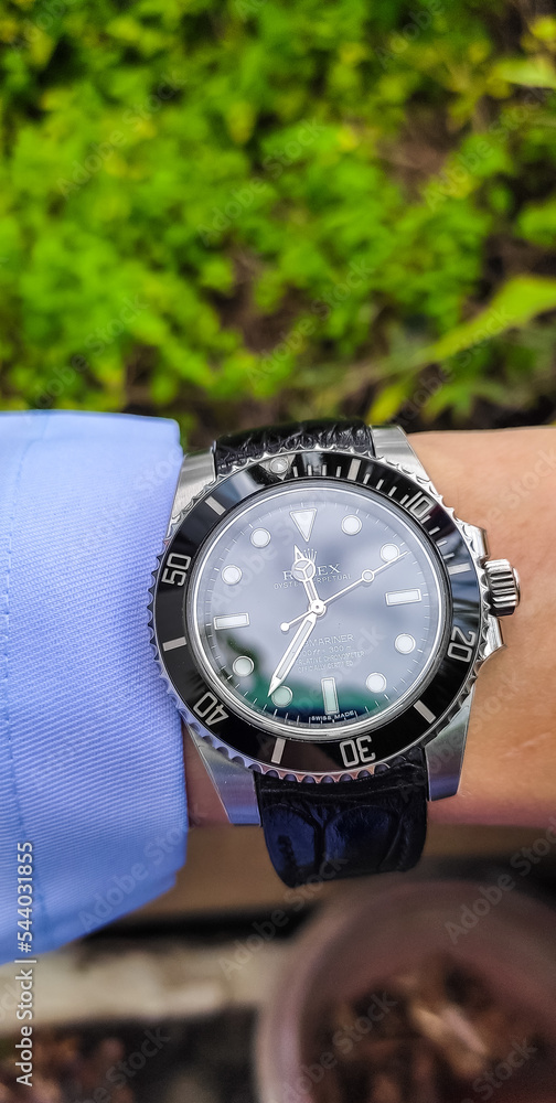 Rolex submariner, no date, model with ceramic bezel, modified with ...