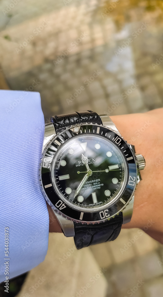 Rolex submariner, no date, model with ceramic bezel, modified with ...
