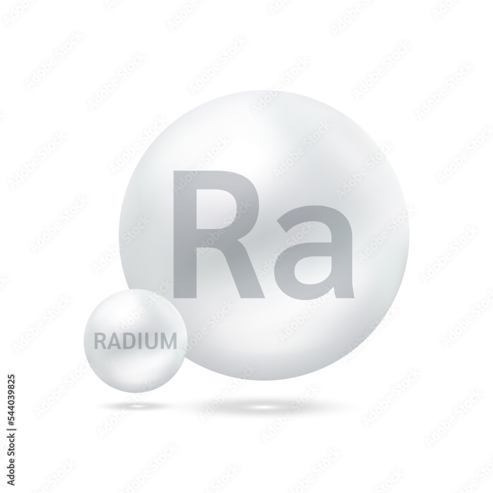 Radium molecule models silver. Ecology and biochemistry concept ...