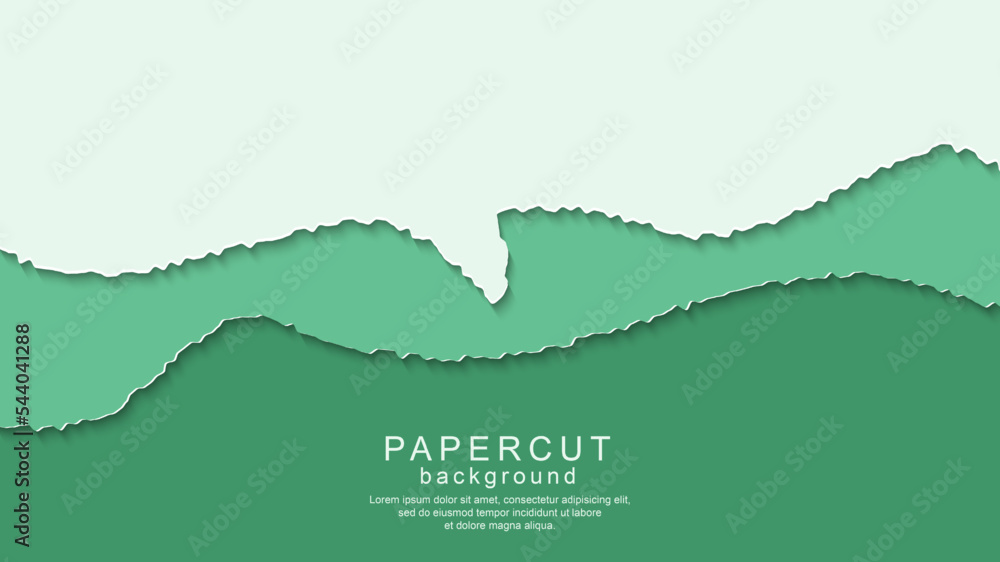 Abstract paper cut background with wavy design Stock Vector | Adobe Stock