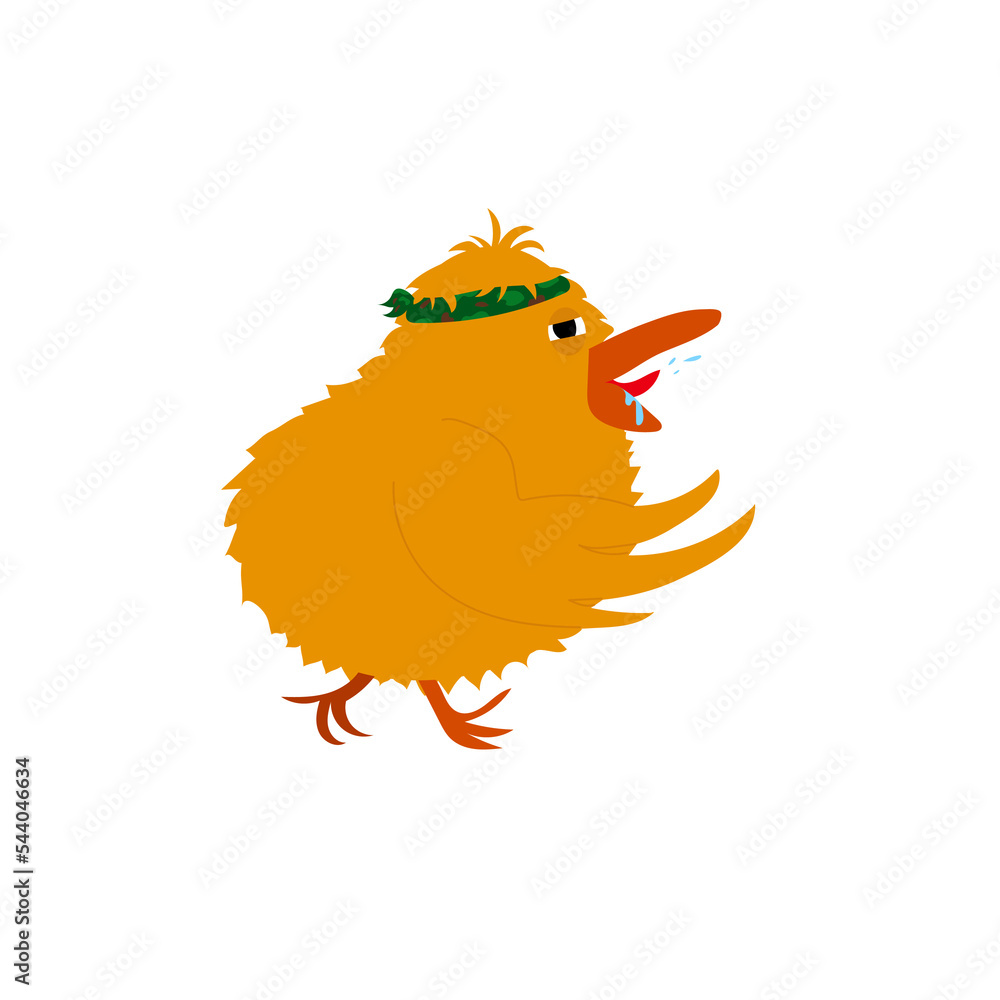 cartoon angry alcoholic crazy chick character Stock Illustration ...