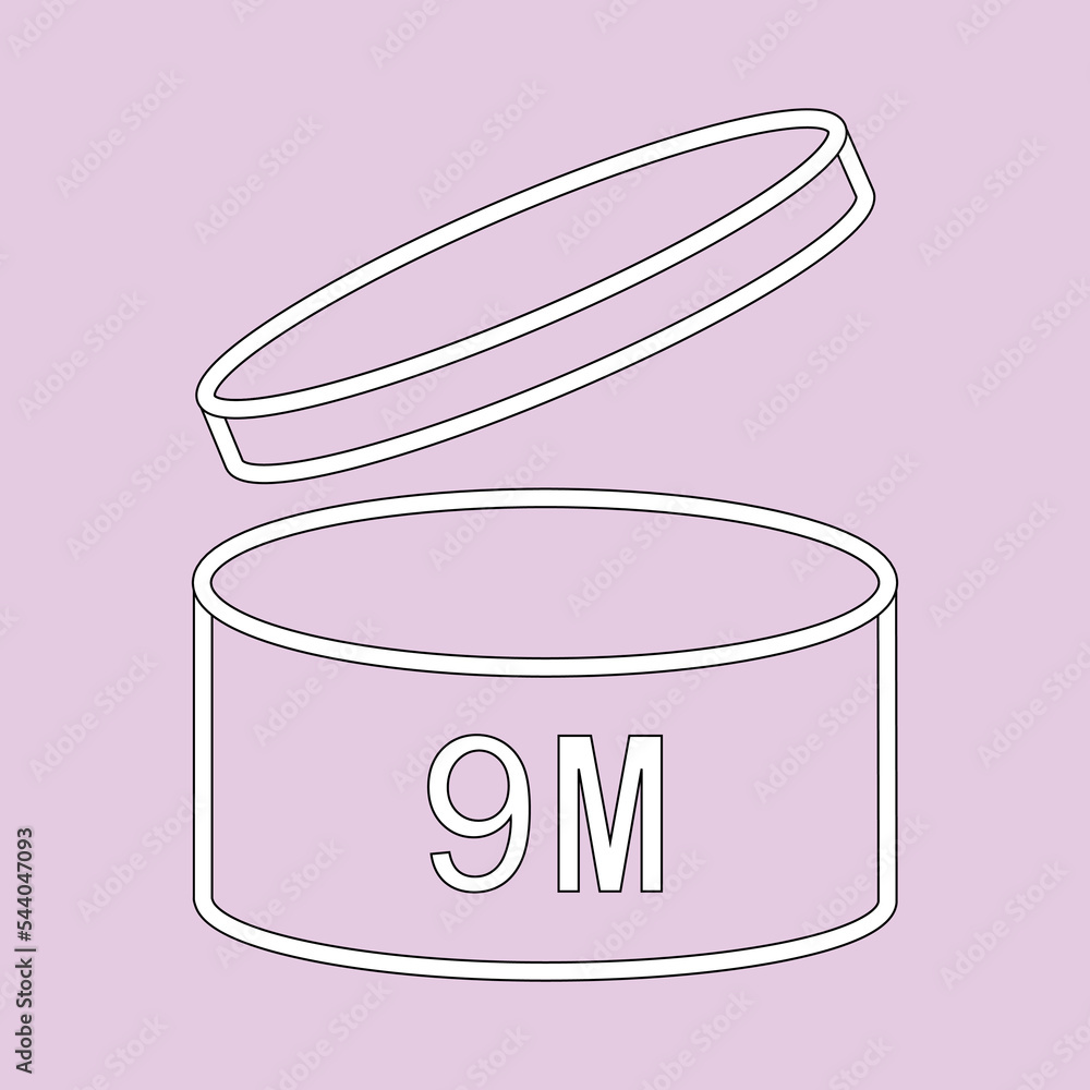 9m period after opening pao icon sign flat style design vector ...