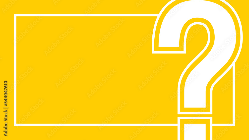 Yellow question mark background with text space. Quiz symbol. Stock ...