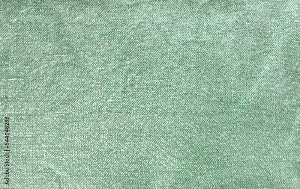 Foto de Green denim fabric texture background. Firm and thick cotton ...