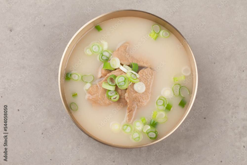 Beef bone soup, seolleongtang, food, Korean beef, cooking, soup, meal ...