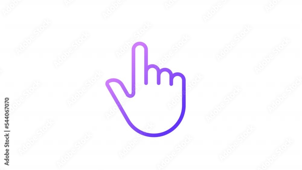 Animated gestures gradient icon set. Touchscreen control. Smartphone navigation. Seamless loop ...
