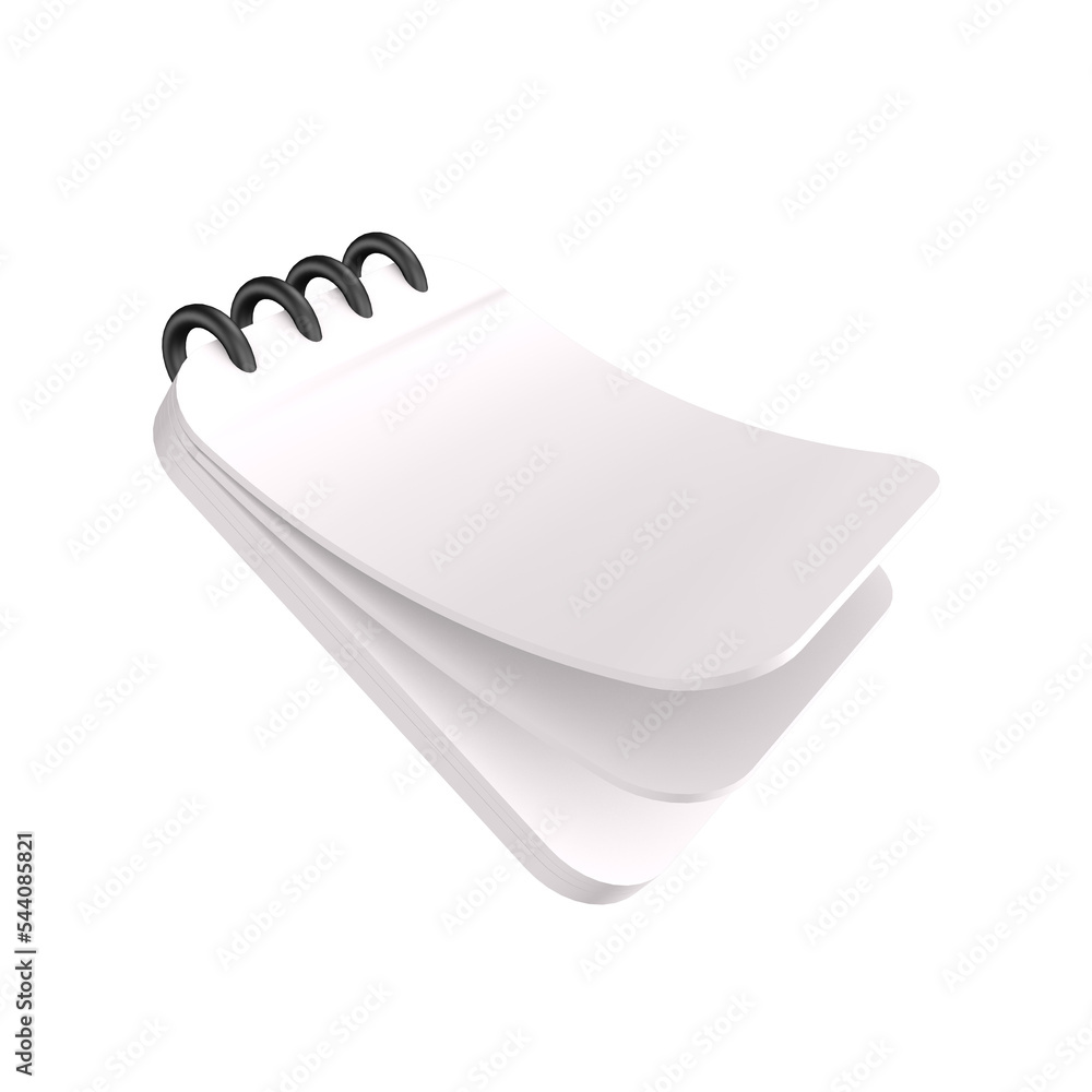 notepad icon on transparent background in png format. 3D render Stock ...