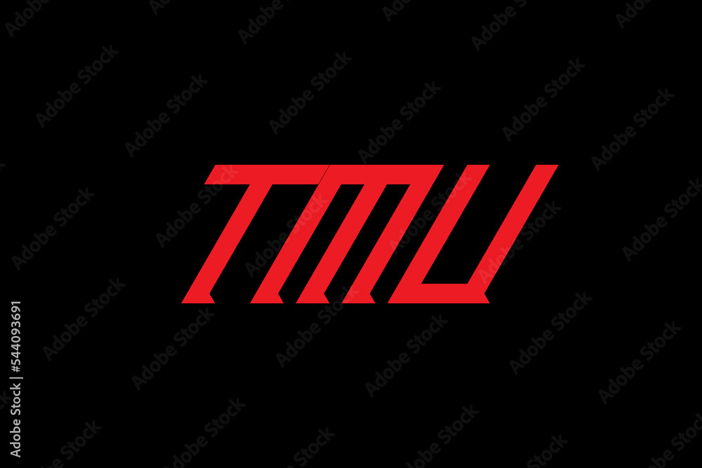 TMU LETTER and ALPHABET LOGO DESIGN Stock Vector | Adobe Stock