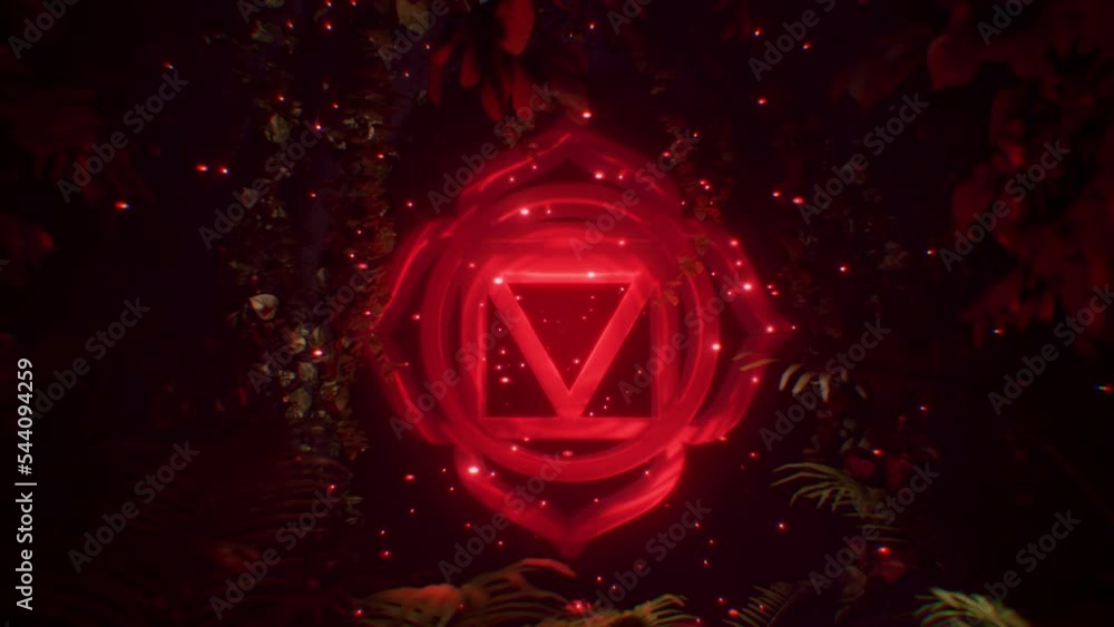 Root chakra Muladhara meditation healing 3D animation psychedelic ...