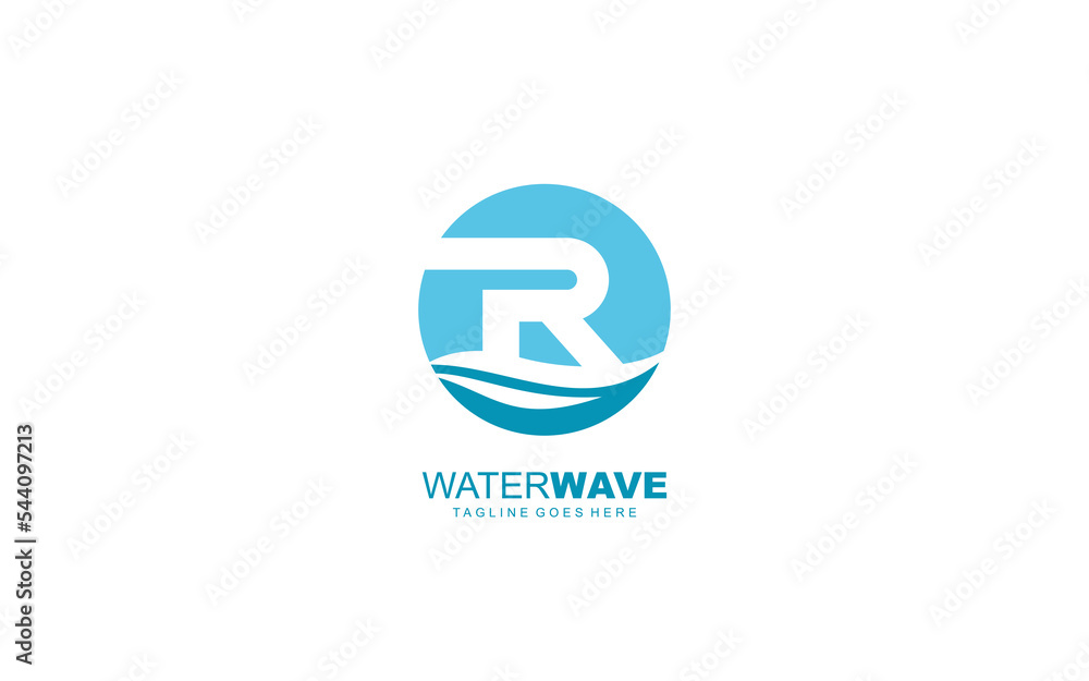 R logo trendy for company identity. letter template vector illustration ...