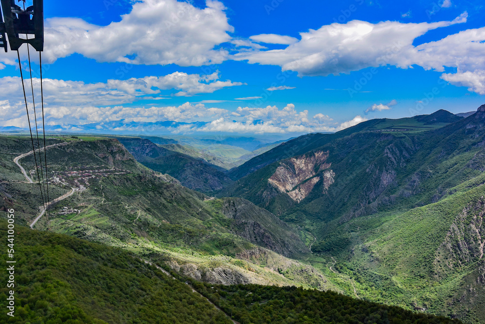The Wings of Tatev cable car, which stretches from Khalidzor to the ...