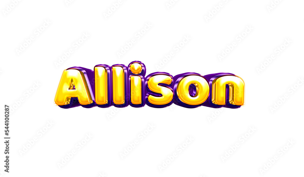 Allison girls name sticker colorful party balloon birthday helium air ...