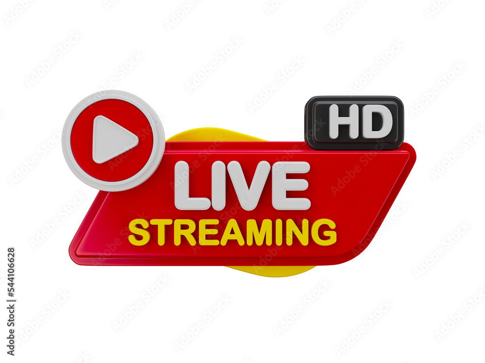 Youtube live streaming banner design template cutout Stock Illustration ...