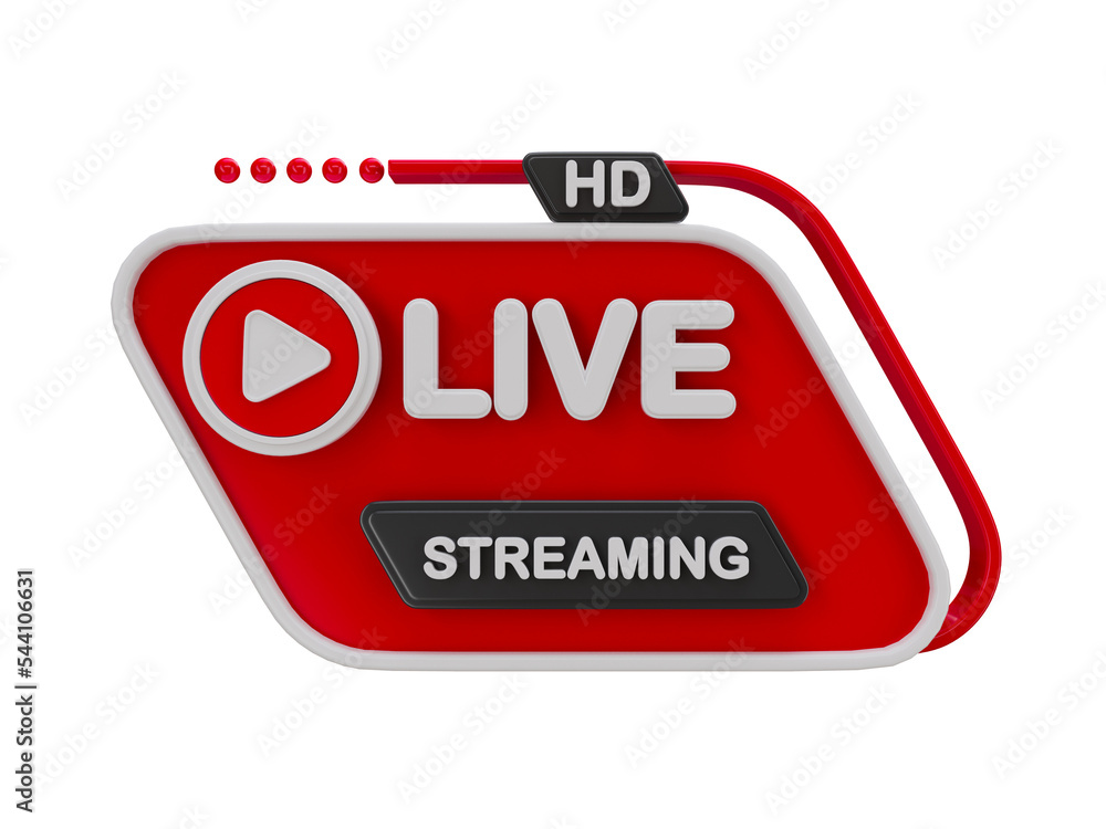 Youtube live streaming banner design template cutout Stock Illustration ...