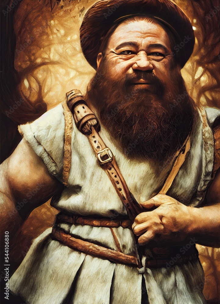 Dwarf Fighter woman portrait digital art illustration a fictional ...