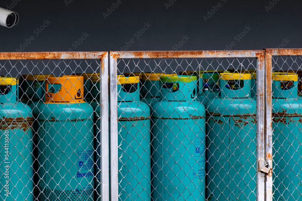lpg gas storage tank flammable dangerous objects. stored in department ...