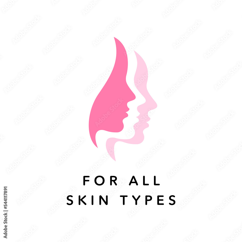 For all skin types vector icon badge logo Stock Vector | Adobe Stock