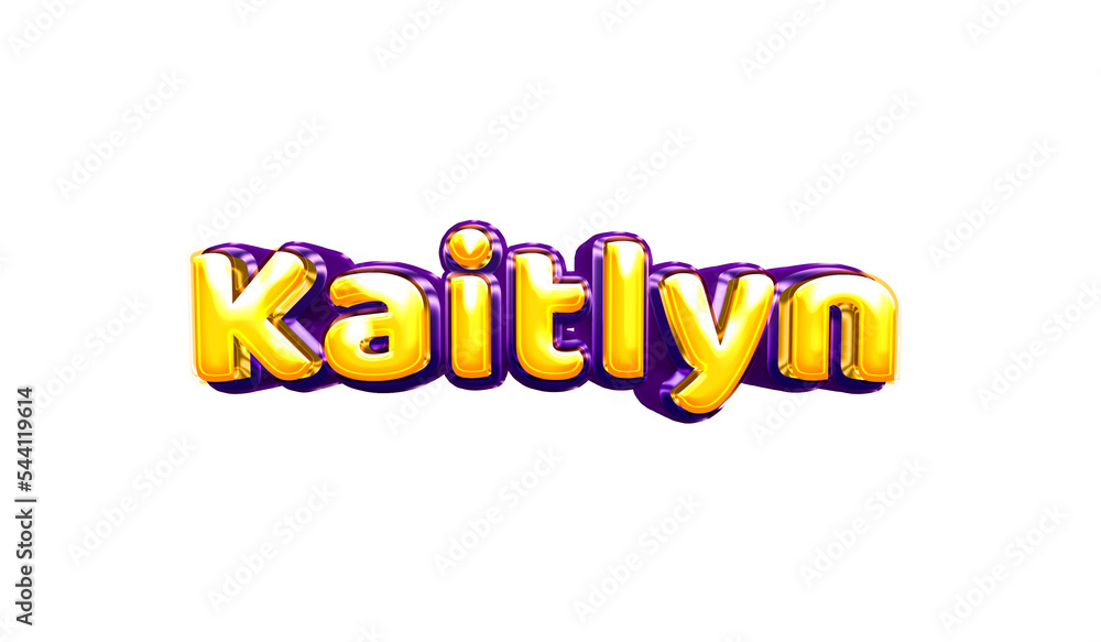 Kaitlyn girls name sticker colorful party balloon birthday helium air ...