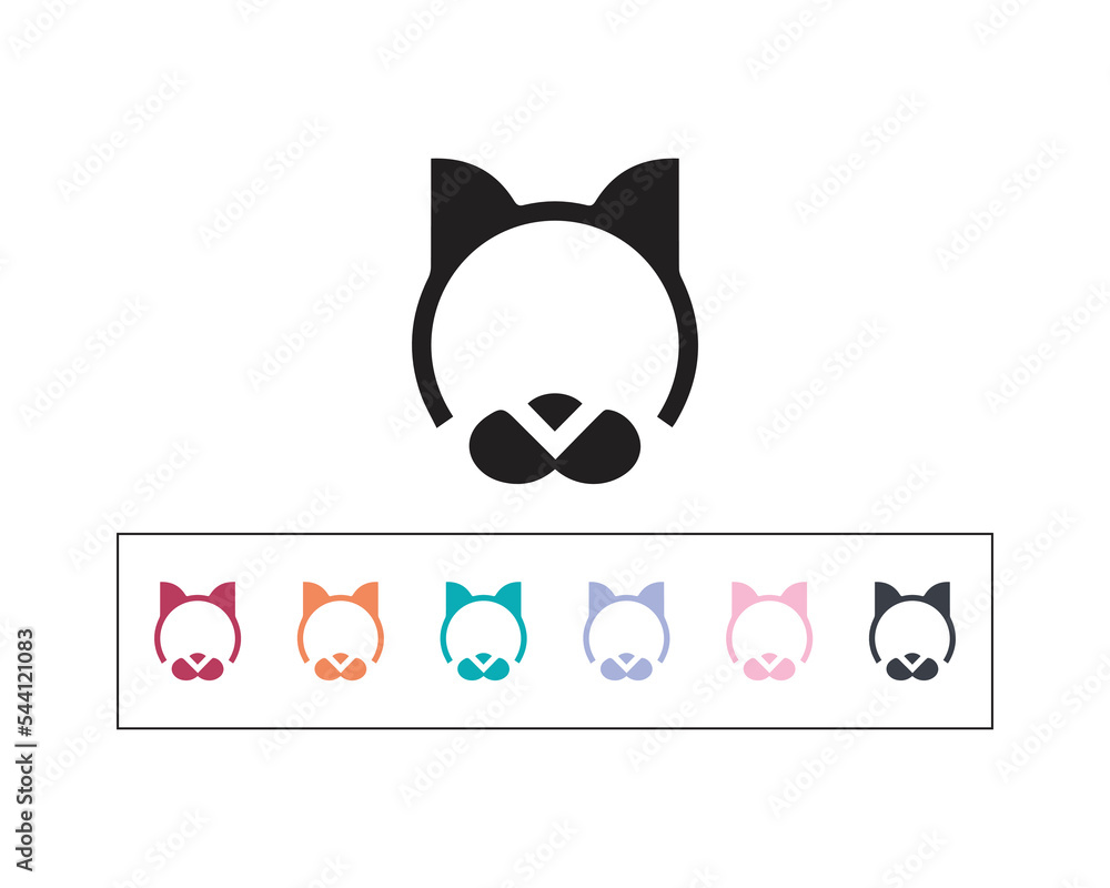 Cat mask premium icon vector, Cat vector face mask covid 19 kitten icon ...