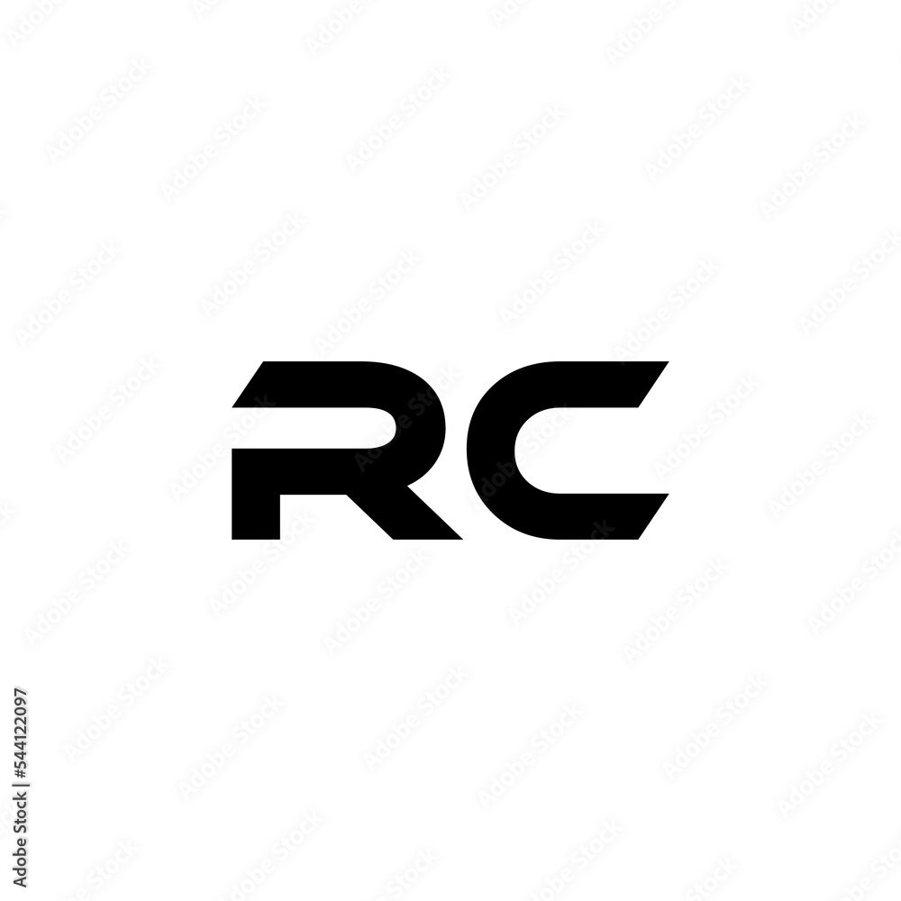 RC letter logo design with white background in illustrator, vector logo ...