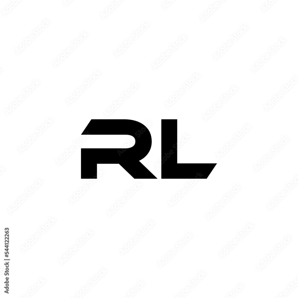 RL letter logo design with white background in illustrator, vector logo ...