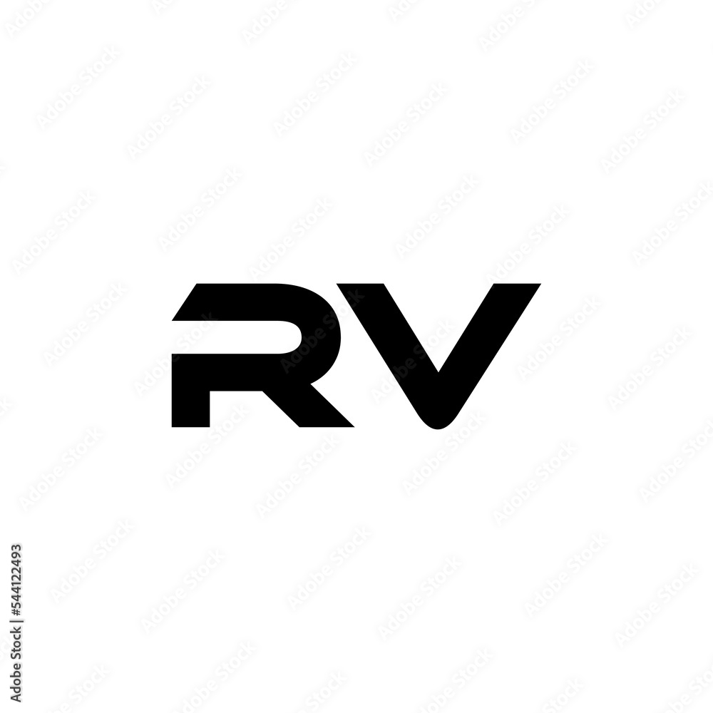 RV letter logo design with white background in illustrator, vector logo ...
