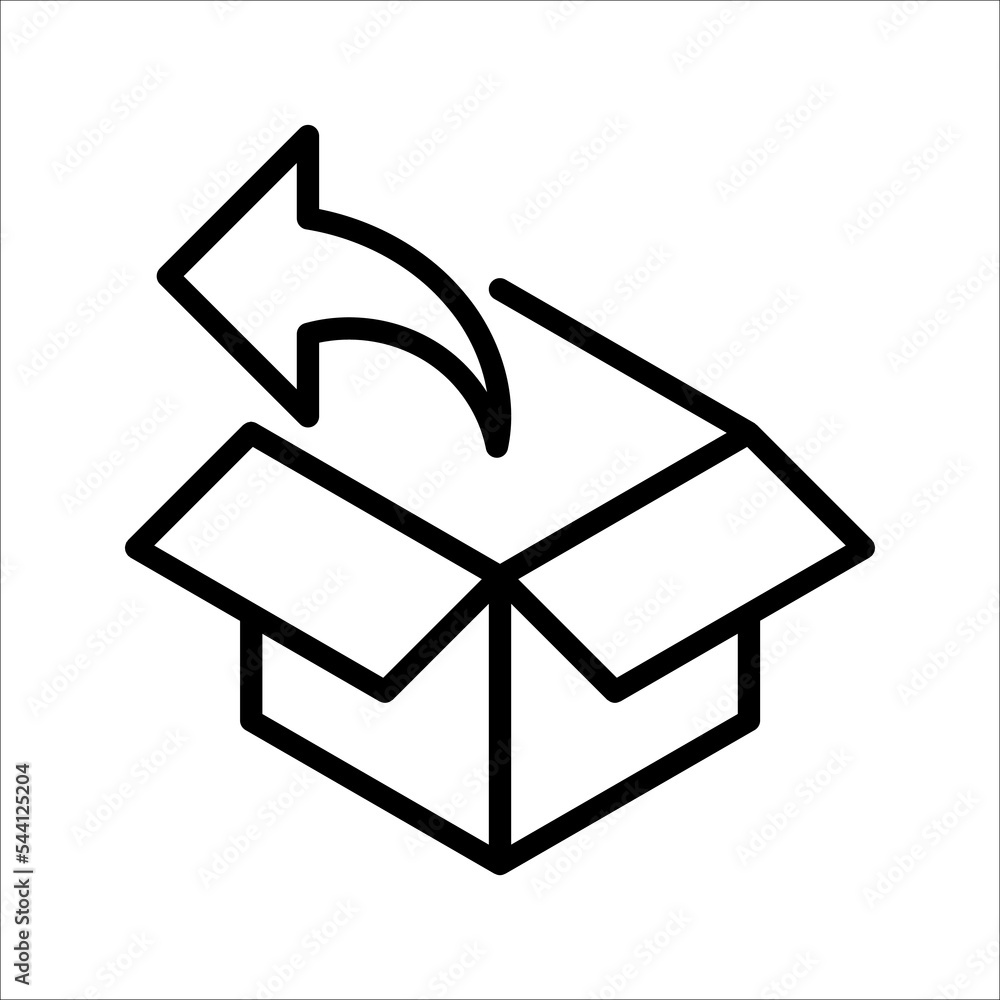 Vector return shipping icon. Premium quality graphic design for ...