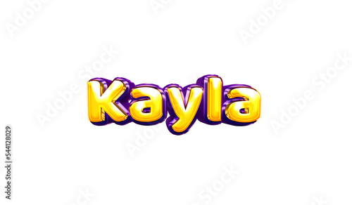 Kayla Bubble Letters