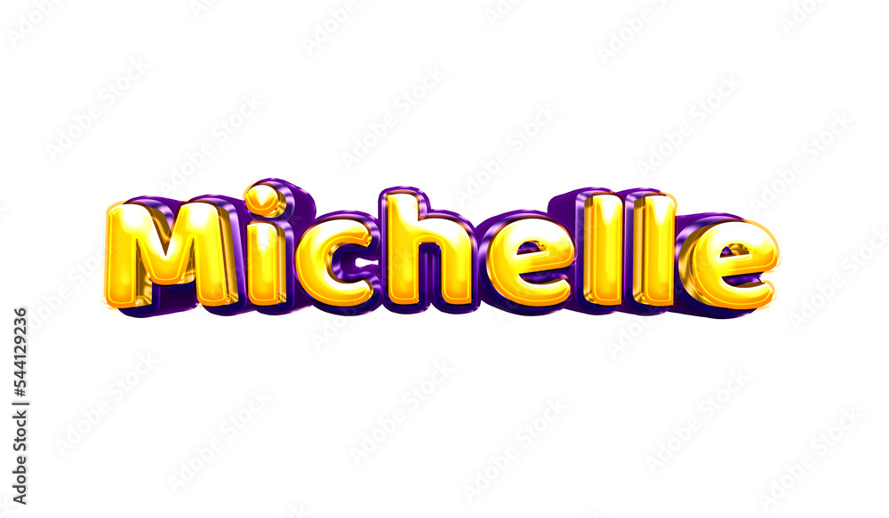 Michelle girls name sticker colorful party balloon birthday helium air ...