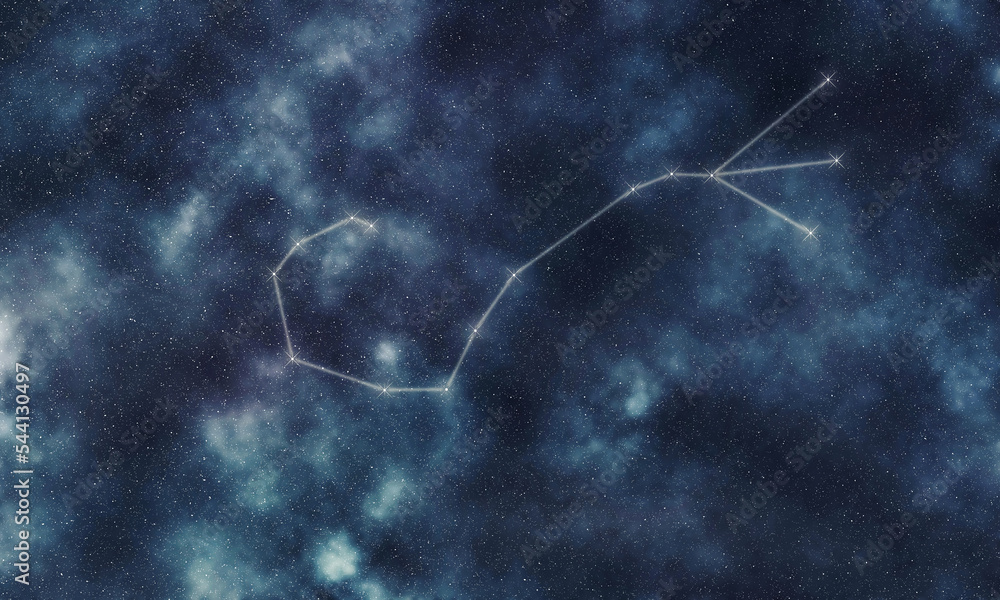 Scorpius Star Constellation, Night Sky Scorpion Stock Illustration ...