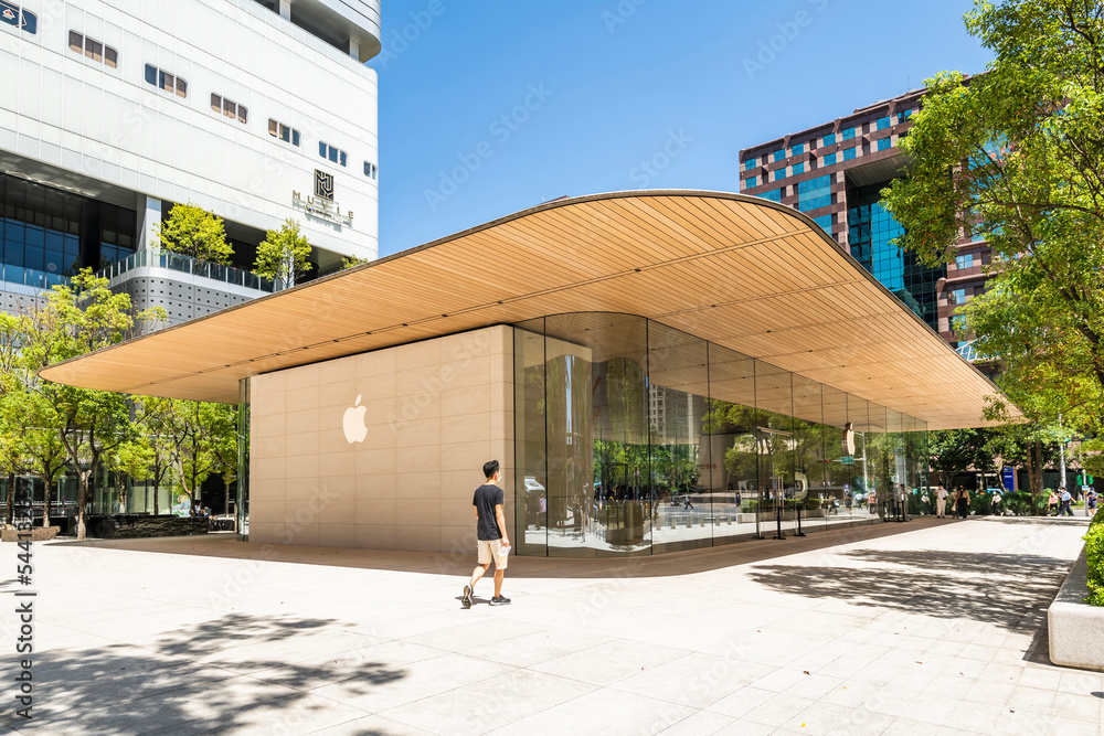 Taipei, Taiwan- September 22, 2022: Apple store Xinyi A13 in Taipei ...