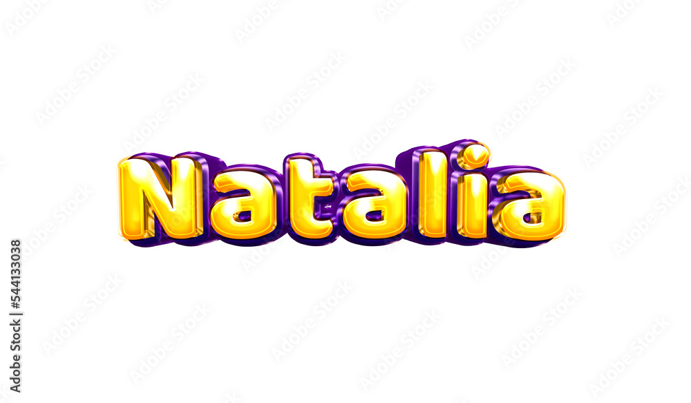 Natalia girls name sticker colorful party balloon birthday helium air ...