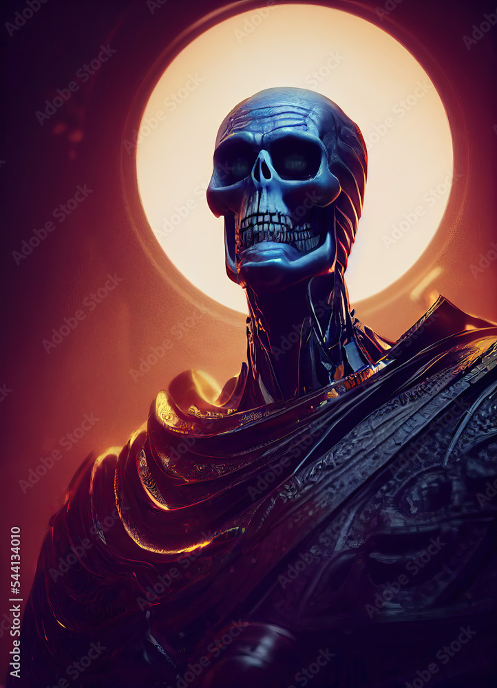 Halloween Skull Monster Skeleton in Suit. Mexico Day of Dead Ancient ...