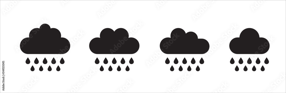 Weather icons. Weather forecast icon set. Clouds symbol. Rain cloud ...