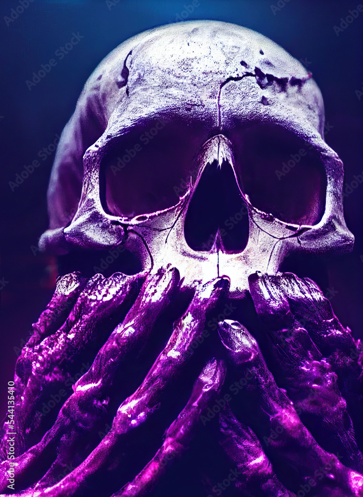 Halloween Skull Monster Skeleton in Suit. Mexico Day of Dead Ancient ...