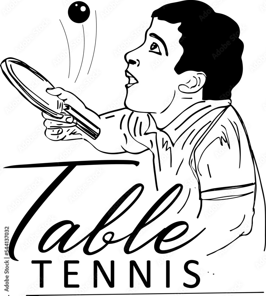Table tennis logo, ping pong player vector and illustration, Table ...
