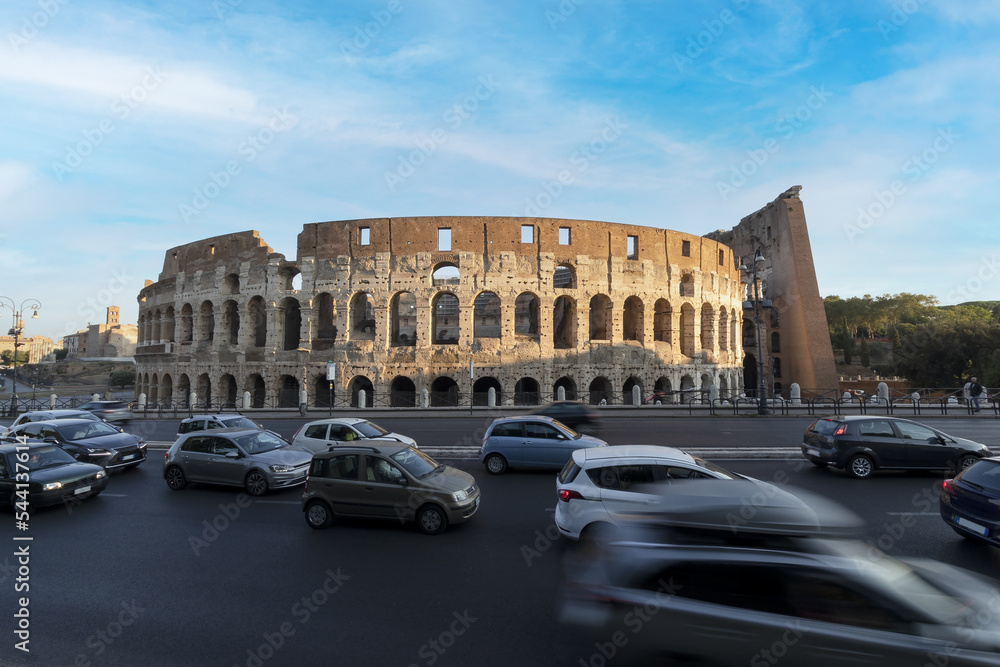 Colosseum (Coliseum or Colosseo) in Rome, Italy. Ancient ruins of ...