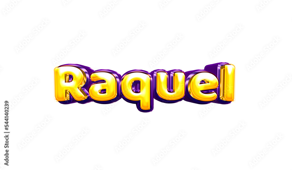 Raquel girls name sticker colorful party balloon birthday helium air ...