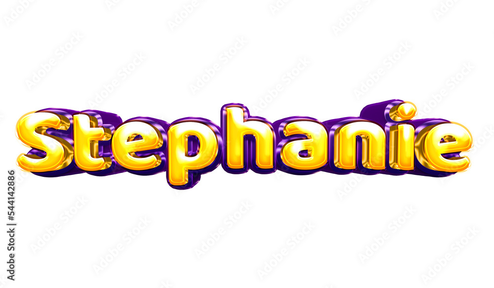 Stephanie girls name sticker colorful party balloon birthday helium air ...