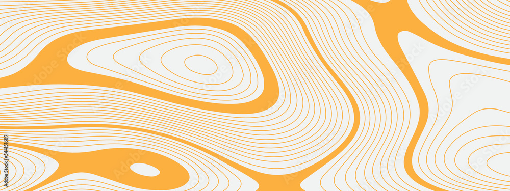 Abstract orange wave paper curved reliefs background, Vector contour ...
