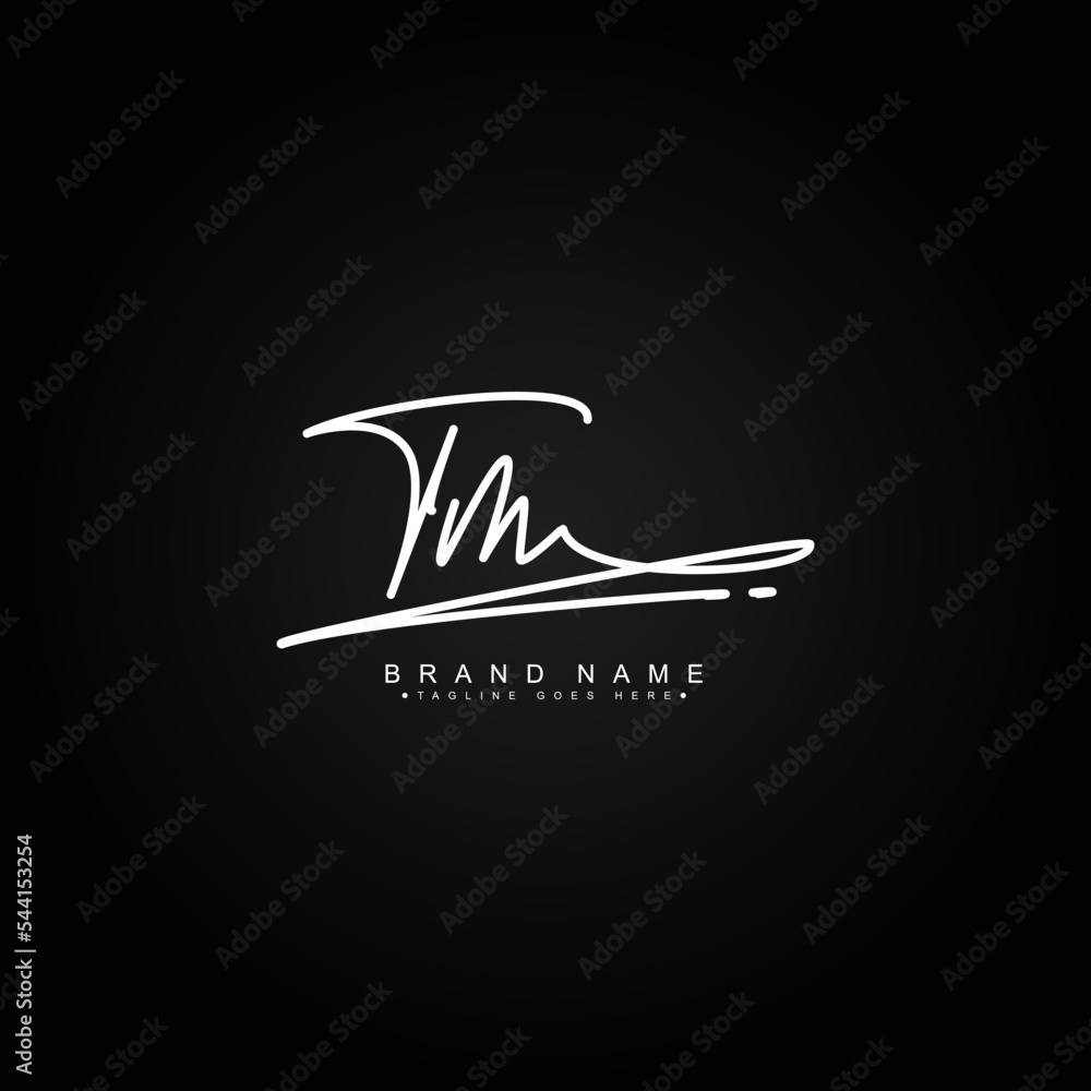 TM Handwritten Signature logo - Vector Logo Template for Beauty ...